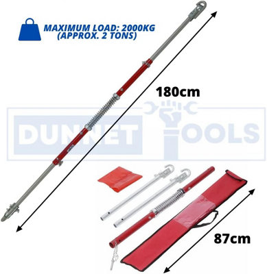 2 Tonne Ton Recovery Tow Bar Towing Pole Spring Damper Car Van Heavy Duty