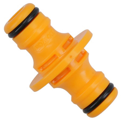 2 Way Double Male Hose Pipe Water Connector Quick Release Repair Joiner 1pc