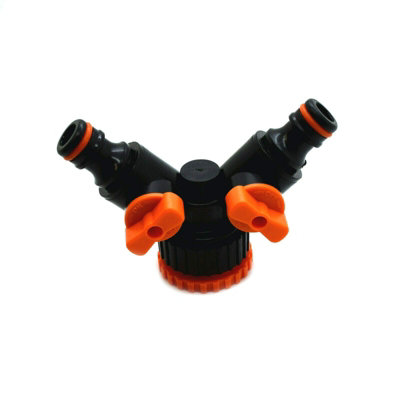 2 Way Garden Hose Splitter 2 Way Hose Connector Water Flow Regulator ...