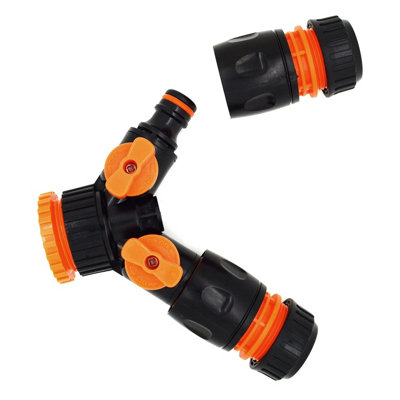 Shop 2 Way Garden Tap Connector, Garden Hose Tap Y Splitter Connector ...