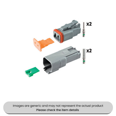 2 Way Indent Crimping Waterproof DT Connectors Kits Pack Qty 8