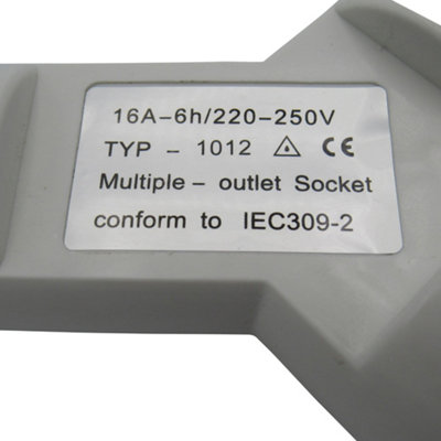 2 Way Splitter 16A (Mains Electric Hook Up Adaptor Caravan Motorhome ...