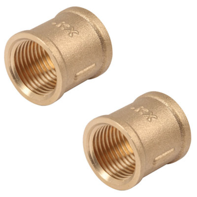 2 x 1/2" Brass Socket Female To Female BF2904