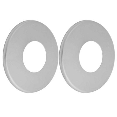 2 x 1/2" Chrome Stainless Steel Valve / Tap Cover Collars
