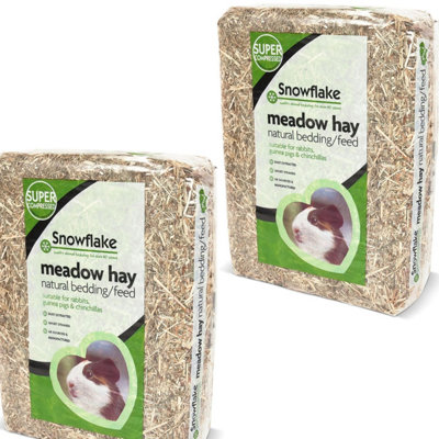 2 x 1.5KG Premium Dried Meadow Hay Grass Fresh Natural Feed Ideal Small ...