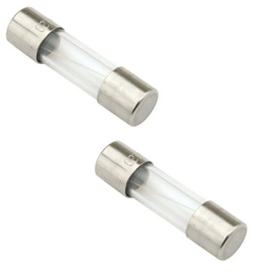 2 x 200ma Quick Blow Clear Glass Cartridge Fuse 20mm 2078 | DIY at B&Q