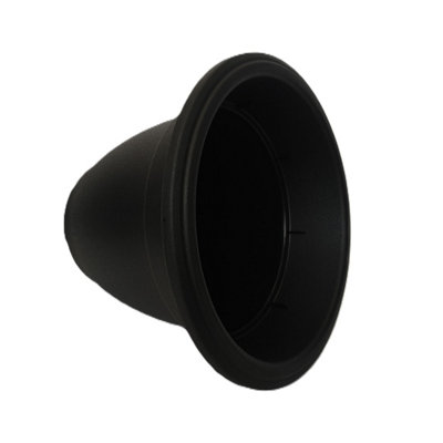 2 x 20cm Black Colour Round Bell Plant Pot Flower Planter Plastic ...