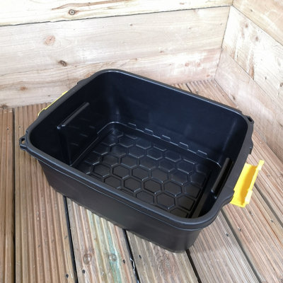 2 x 24L Heavy Duty Storage Boxes, Sturdy, Lockable, Stackable and ...