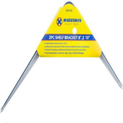 2 X 2Pc Shelf Bracket 8" X 10" Heavy Duty Fluted Angle Shelf Bracket ...