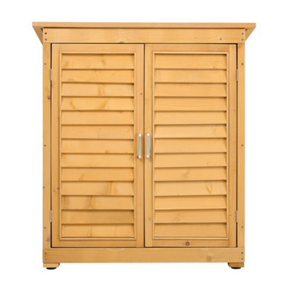 2 x 3 ft Wooden Garden Storage Cabinet Shed Box Organizer Pent Roof ...