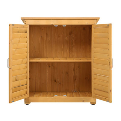 2 x 3 ft Wooden Garden Storage Cabinet Shed Box Organizer Pent Roof ...