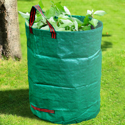 2 x 300L Round Garden Waste Bag - Heavy Duty Large Reinforced Storage ...