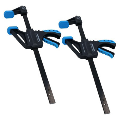 2 x 300mm Quick Release Ratchet Clamp Spreader Bar Grip Carpentry Heavy ...