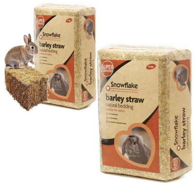 2 x 3KG Soft Flake Barley Straw Animal Bedding For Small Animals