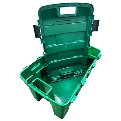 2 x 40 Litre Large Capacity Indoor Outdoor Green Garden Storage Boxes ...