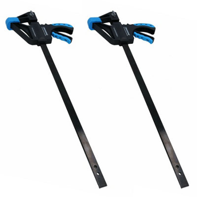 2 x 450mm Quick Release Ratchet Clamp Spreader Bar Grip Carpentry Heavy ...