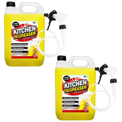 2 x 5 Litre Strong Heavy Duty Kitchen Degreaser Removes Stubborn Grease ...