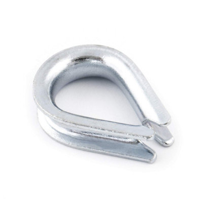 2 x 5 mm Thimble Rope Clip Clamp Fixing Loose Ends of Wire, Jute and ...
