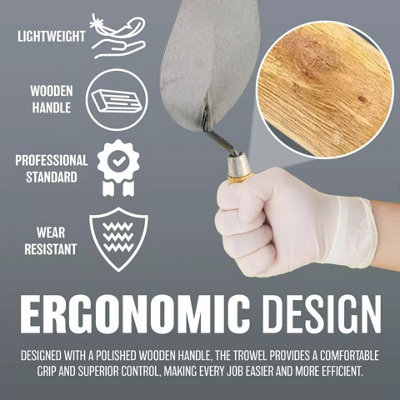 2 X 5" Pointing Trowel Wooden Handle Brick Jointer Tuck Bricklayer ...