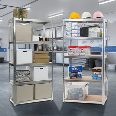 2 X 5 Tier Shelving Unit - For Storage Heavy Duty Racking Shelf Shelves ...