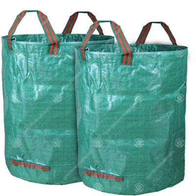 2 x 500L Round Garden Waste Bag - Heavy Duty Reinforced Refuse Sack