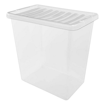 2 x 55 Litre Multipurpose Plastic Storage Containers Useful Boxes ...