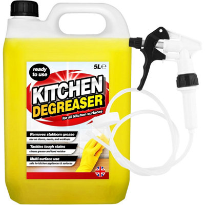 2 x 5L Heavy Duty Kitchen Degreaser With Convenient Long Hose Trigger