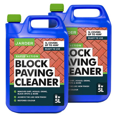 2 x 5L Jarder Rapid Action Block Paving Cleaner - Removes Mould, Dirt ...
