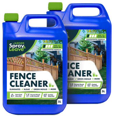 2 x 5L Jarder Spray & Leave Fence Cleaner - Removes Green Mould, Green ...