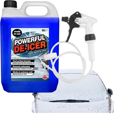 2 x 5L Powerful Windscreen De-Icer With Long Hose Trigger Ideal For ...