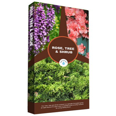 2 x 60L Rose Tree & Shrub Compost Bag Ideal For Small To Large Plants ...