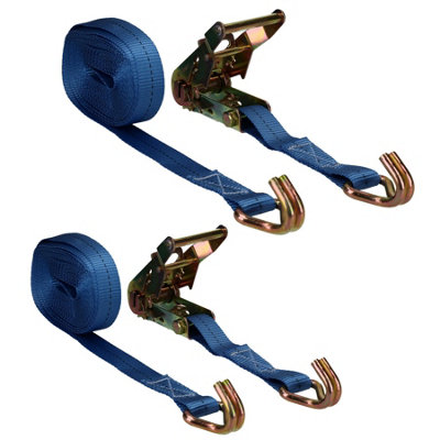 2 x 8 Metre x 25mm Heavy Duty ratchet Strap Tie Down Lashing Straps 0.4 ...
