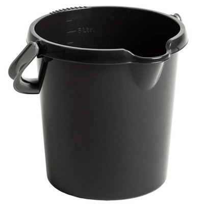 2 x Black Multipurpose Storage, Garden, Cleaning & Kitchen 5 Litre ...