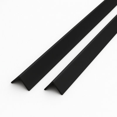 2 x Black Rigid Angle 100mm x 100mm x 1 Metre