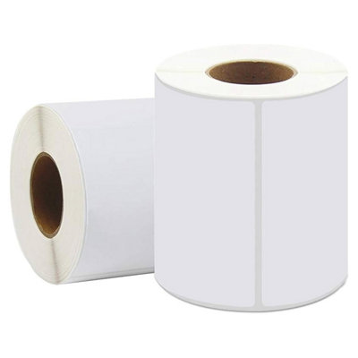 2 x Blank White 4x6" Super Sticky Self Adhesive Easy Peal Thermal ...