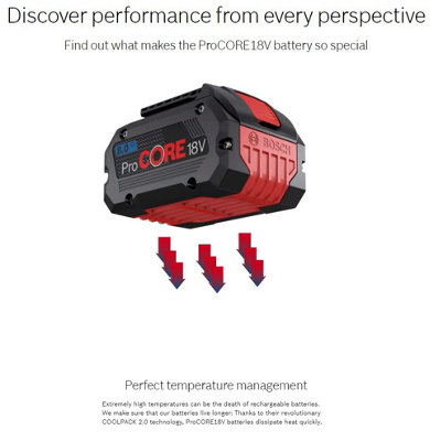 2 x Bosch 1600A016GB ProCORE GBA 18v 4.0Ah Lithium Ion Battery Cordless