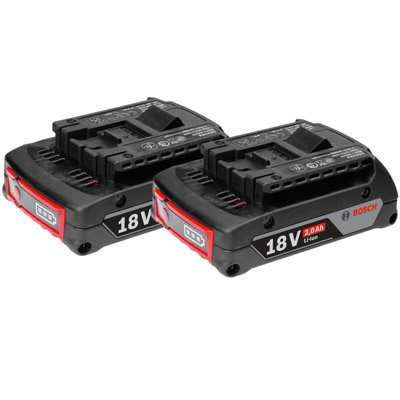 2 x Bosch GBA 18 V 2.0 Ah 1600Z00036 18v 2.0ah Cool Pack Lithium Ion ...