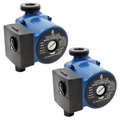 2 x Circulation Pump 25-60 130 - 6m Head - 3 Speed (Twin Pack)