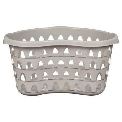 2 x Cool Grey High Grade Storage Hipster Baskets Organiser For Laundry ...