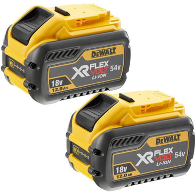 2 x Dewalt DCB548 18v / 54v XR Flexvolt 12.0ah Battery DCB548-XJ Flex Volt