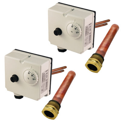 2 x Dual Combined High Limit Thermostat & Control Codice Alternative ...