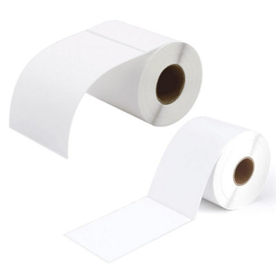 2 x Easy Peal Strong Sticky Self Adhesive 4" x 6" Blank Thermal ...