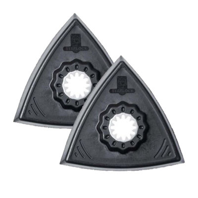 2 x Fein Starlock Multi Tool Sanding Pad Triangle Unperforated 63806129220
