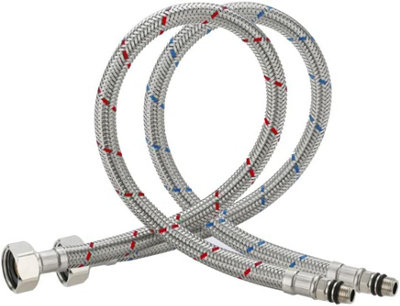 2 x Flexible Connectors for Integrated Kitchen/Sink Mixer Tap, UK ...