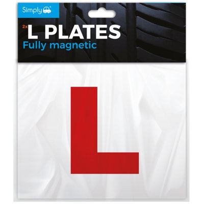 2 x FULLY MAGNETIC L PLATES Learner Secure Easy Application Removal Car ...