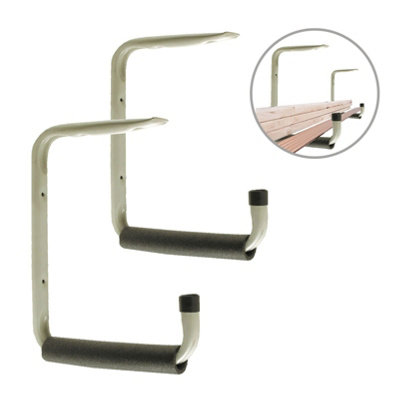 2 x Giant Heavy Duty 415mm Wall & Ceiling Mounted Storage Hooks ...