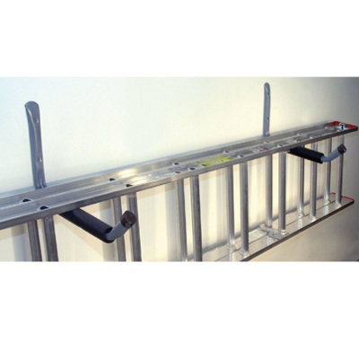 2 x Giant Heavy Duty Storage Hooks Wall Mounted Ladder Bike Garage ...