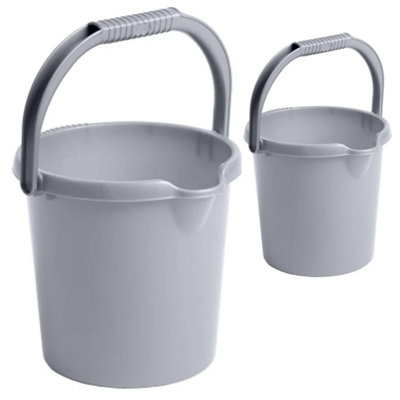 2 x Grey Multipurpose Storage, Garden, Cleaning & Kitchen 5 Litre ...