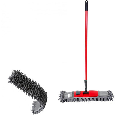 2 x Hard Floor Microfibre Noodle Head Mops For Cleaning Wet Or Dry ...
