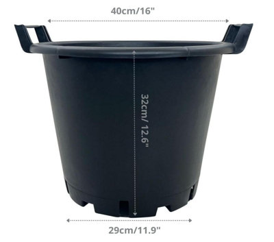 2 x Heavy Duty 30L Large Garden Plant Pots Potato Containers Buckets ...